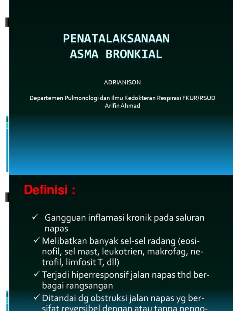 Penatalaksanaan Asma Bronkial | PDF