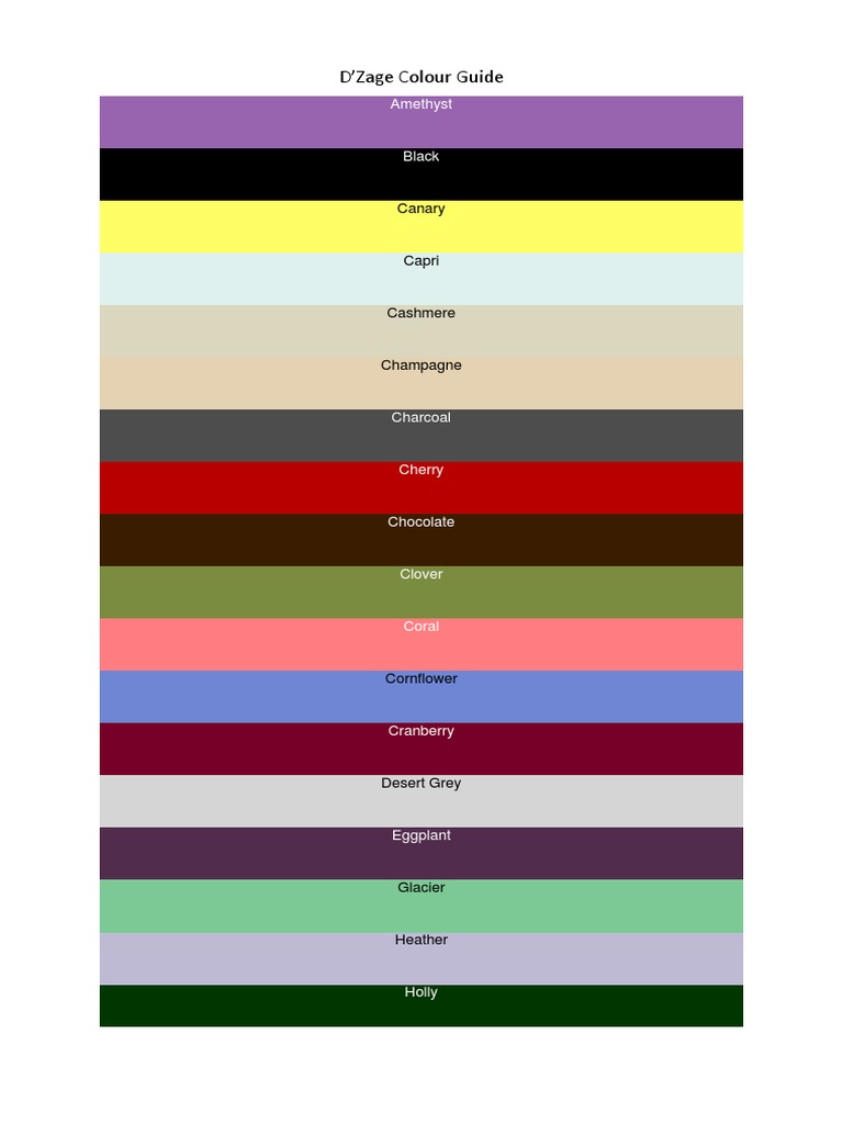 Colour Guide | PDF