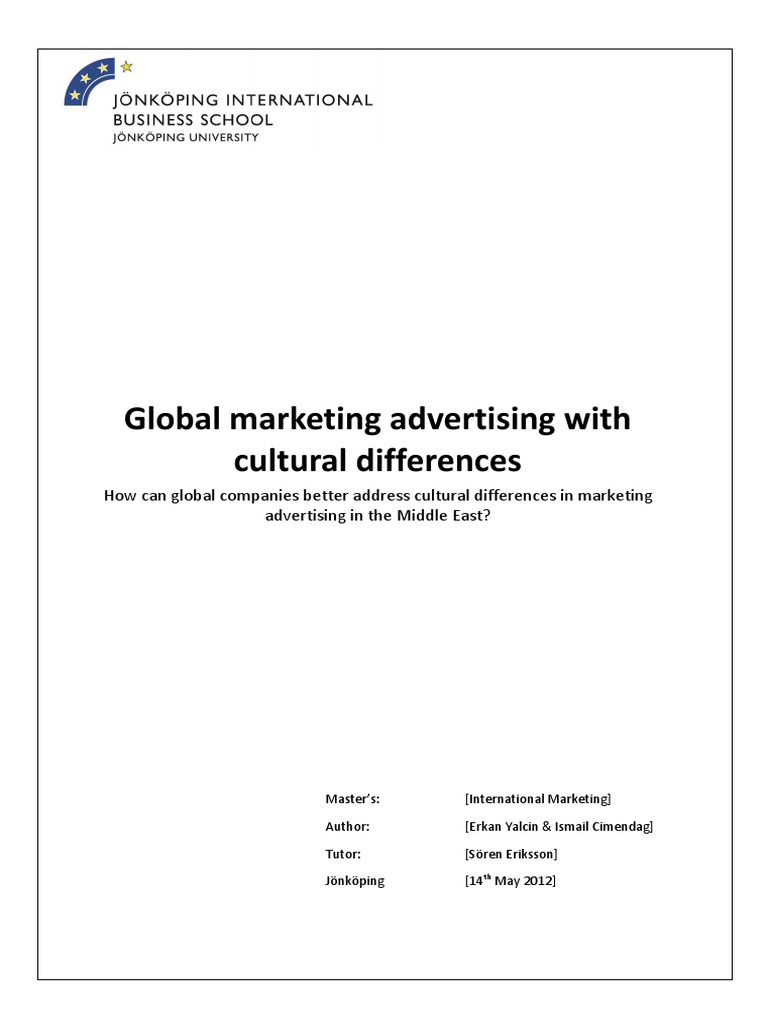 Global Marketing Advertising With Cultural Differences | PDF ...