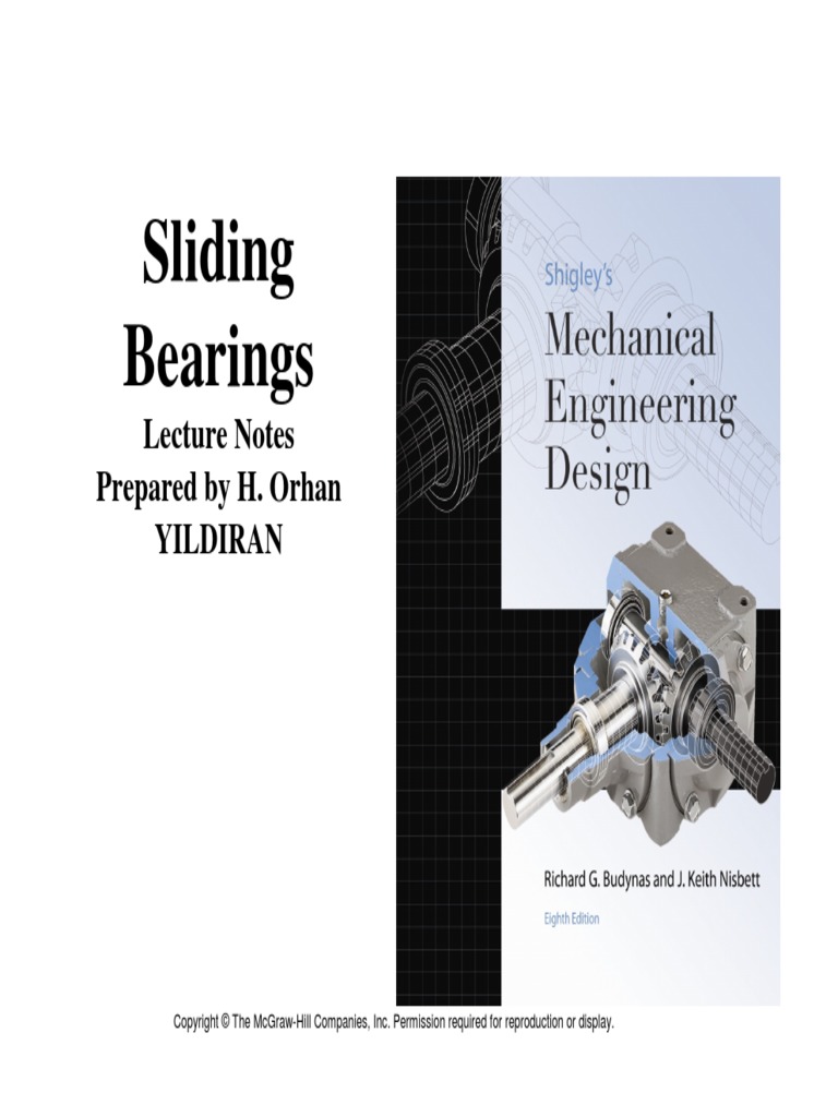 Sliding Bearings: Lecture Notes Prepared by H. Orhan Yildiran | PDF ...