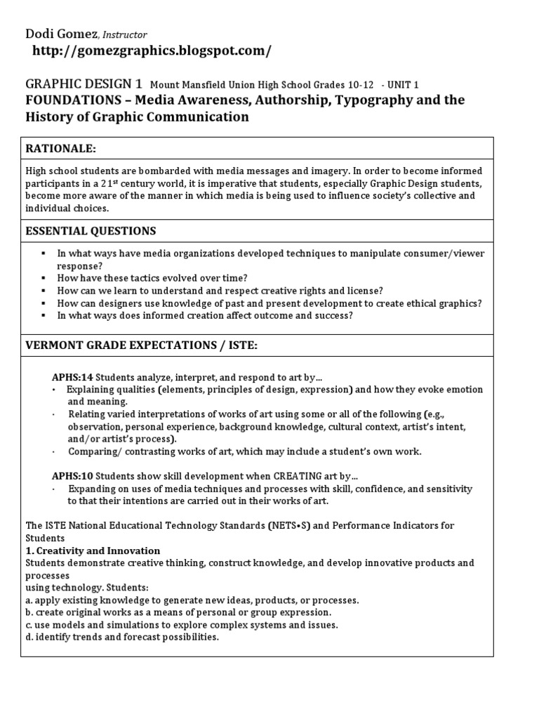 Unit Overview | PDF | Graphic Design | Mass Media