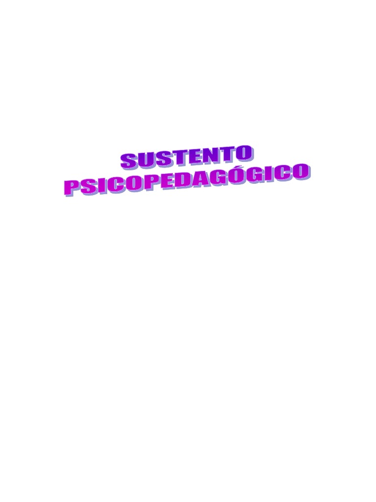 Sustento Psicopedagogico | PDF | Constructivismo (filosofía de la ...