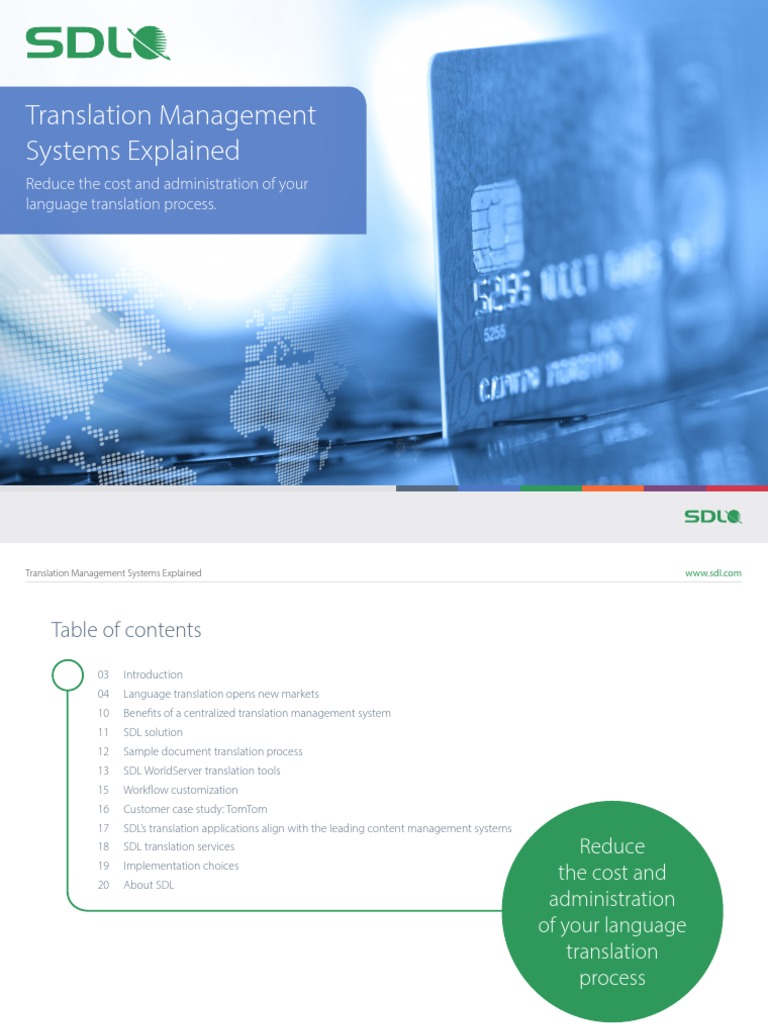 SDL Translation Management Systems Explained | PDF | Translations ...