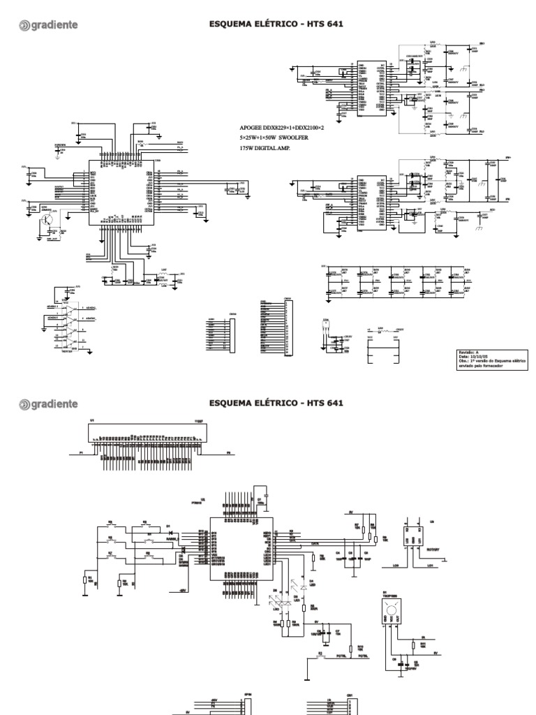 Esquemas Eletrico Gradiente Home Teather HTS-641 | PDF