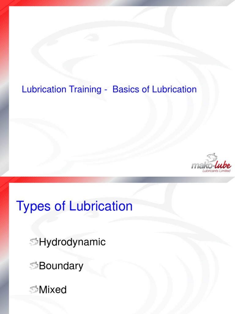Lubrication Training - Basics of Lubrication | PDF | Bearing ...