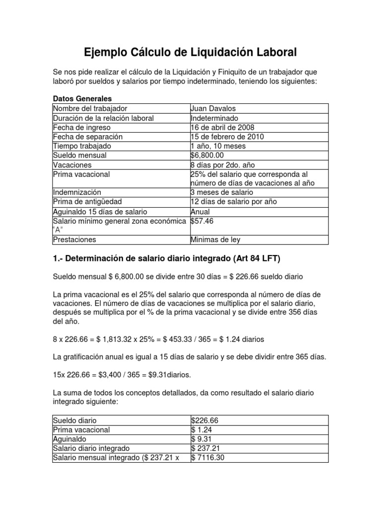 Ejemplo Liquidacion | PDF | Salario | Euro