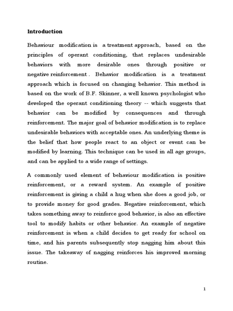 Behavior Modification1234 | PDF | Reinforcement | Behavior Modification
