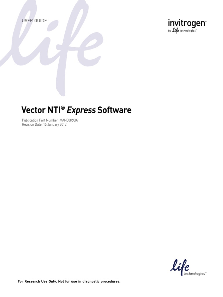 Vector NTI® Express Software | PDF | Open Reading Frame | Molecular Biology
