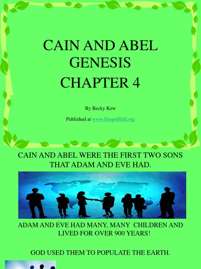 Sunday School Lesson Activity 104 Cain and Abel Power Point 1 ...