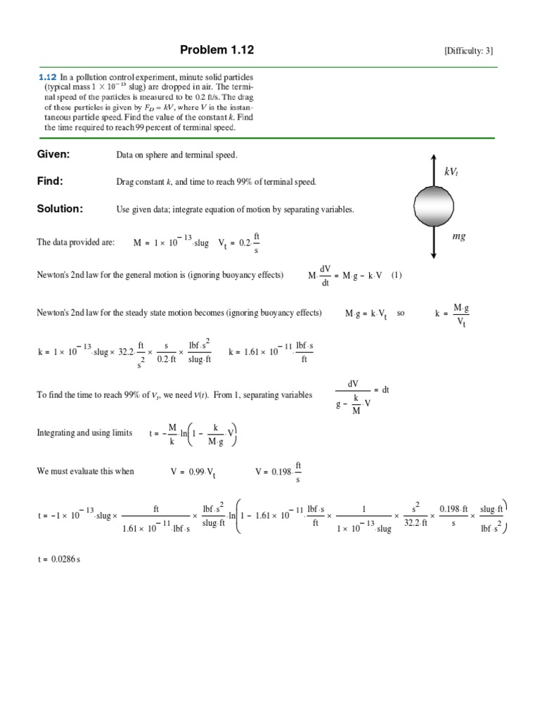 Problem 1.12 PDF | PDF