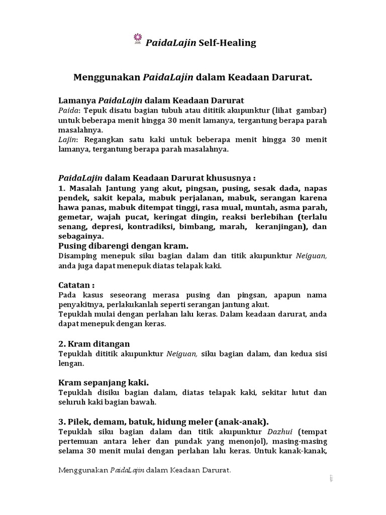 Salinan Dari Menggunakan PaidaLajin Dalam Keadaan Darurat Indonesian | PDF