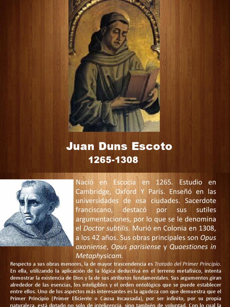 Duns Escoto Primera Clase | PDF | Teorías filosóficas | Epistemología