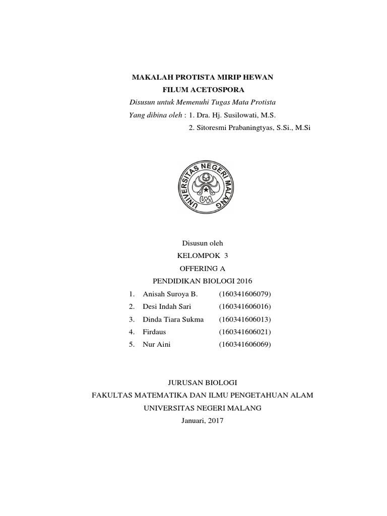 5 Acetospora Makalah | PDF