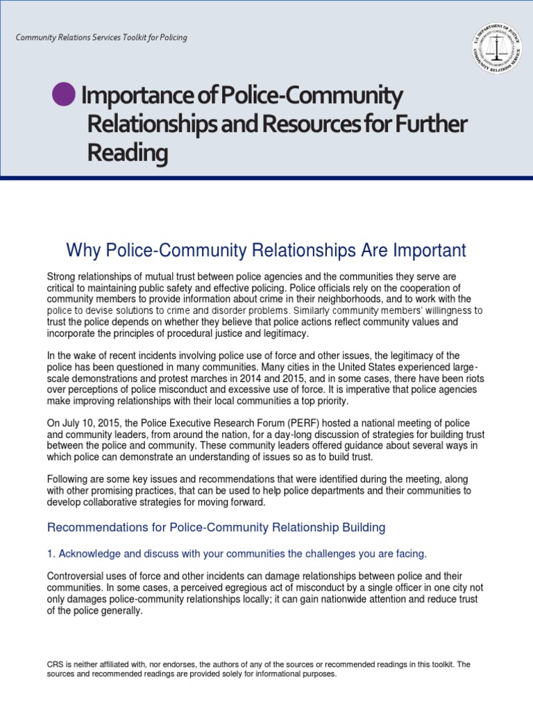 Community Policing Guidelines For Engagement | Police Officer | Police