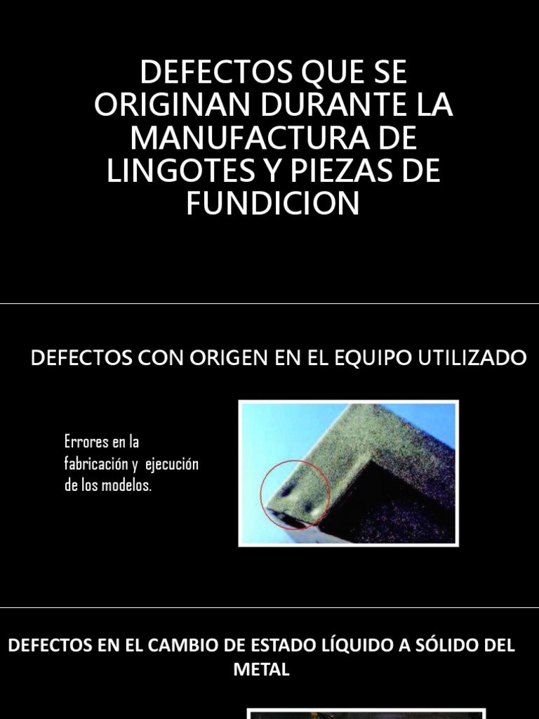 Defectos en Lingotes y Fundición | PDF | Sectores Economicos ...