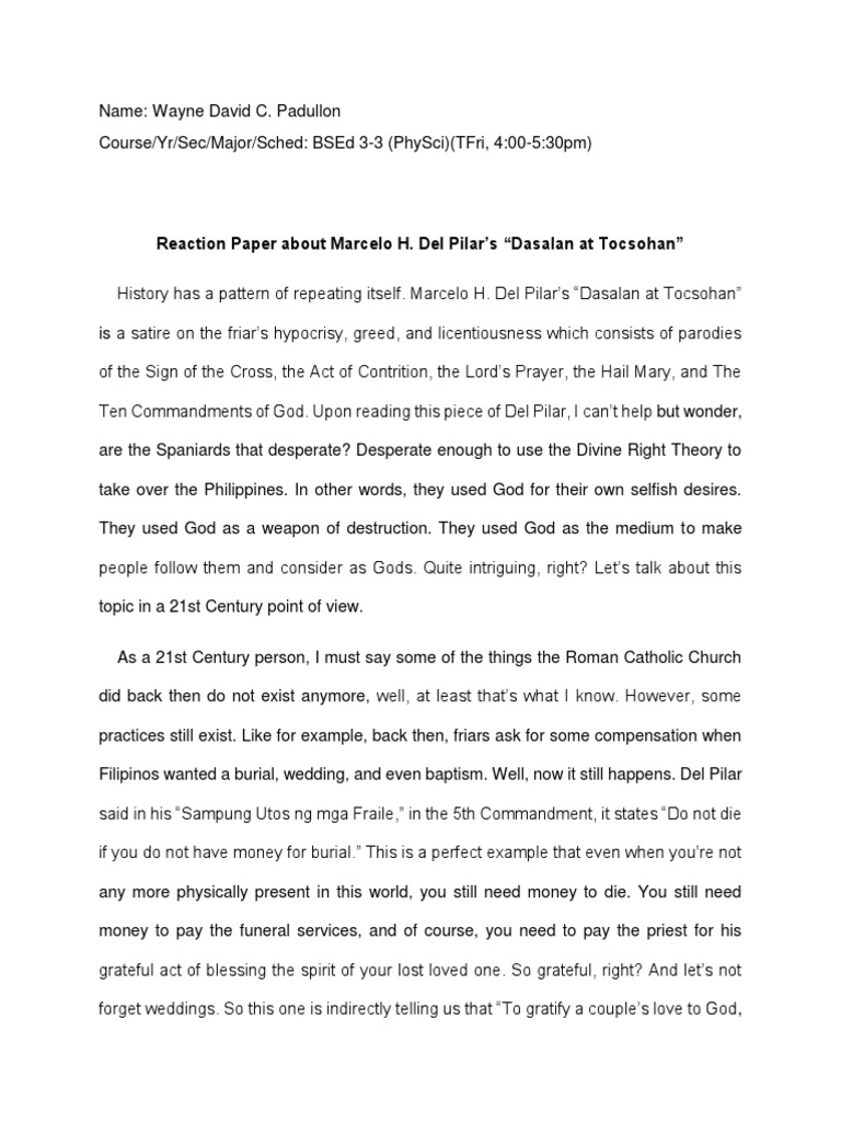 Reaction Paper | God | Religious Behaviour And Experience