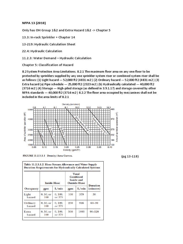 NFPA 13 (2010) Sprinkler System Guidelines | PDF | Science ...