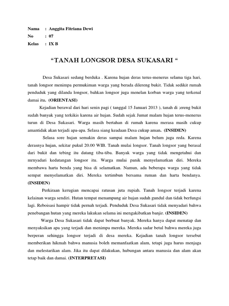 Teks Eksemplum Bencana Banjir | PDF