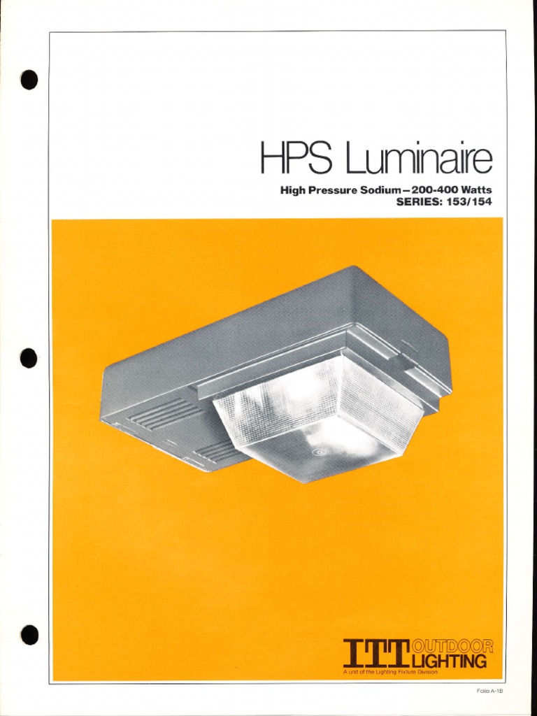 HPS Luminaire Specifications and Features | PDF | Lighting ...