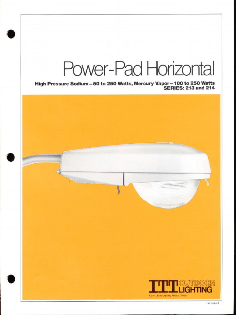 ITT American Electric Power-Pad Horizontal Series 213 & 214 Spec Sheet ...