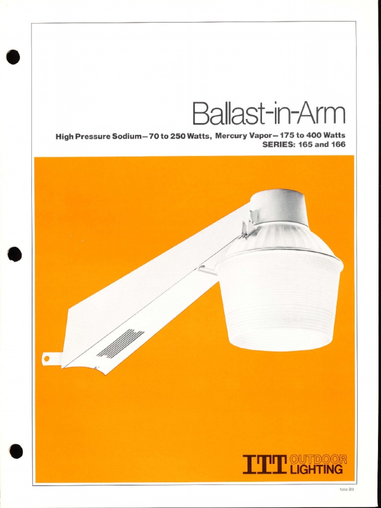 Ballast-in-Arm Lighting Fixtures | PDF | Electrical Connector | Lighting