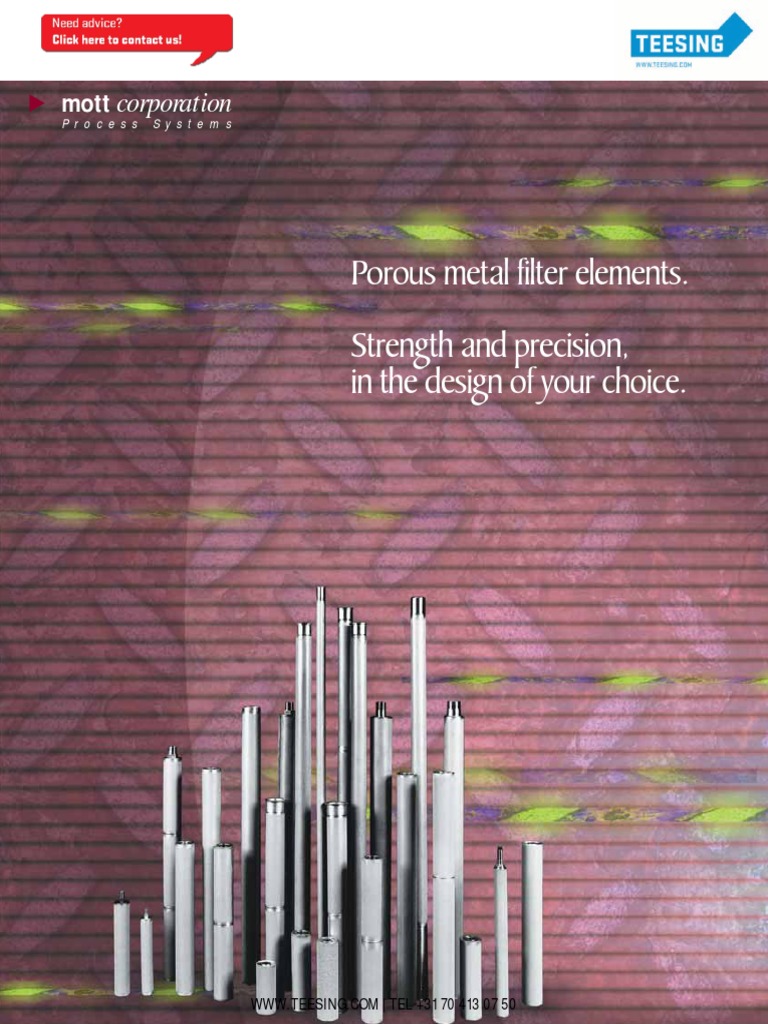 Filtration - Mott - Pourous Metal Filter Elements PDF | PDF ...