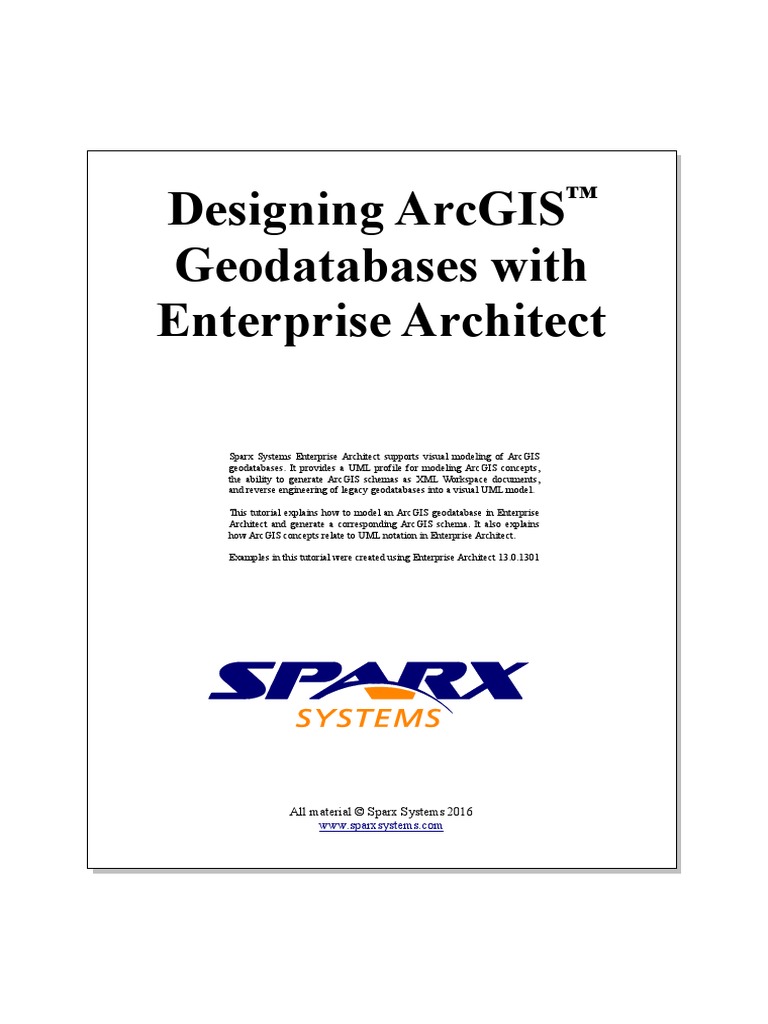 Arcgis Enterprise Architect Uml Modeling Tutorial | PDF | Xml Schema ...