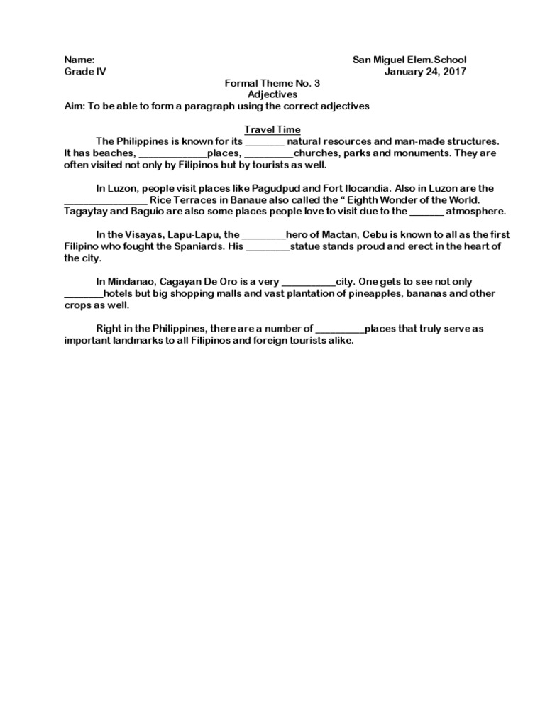 Formal Theme No.3 | PDF