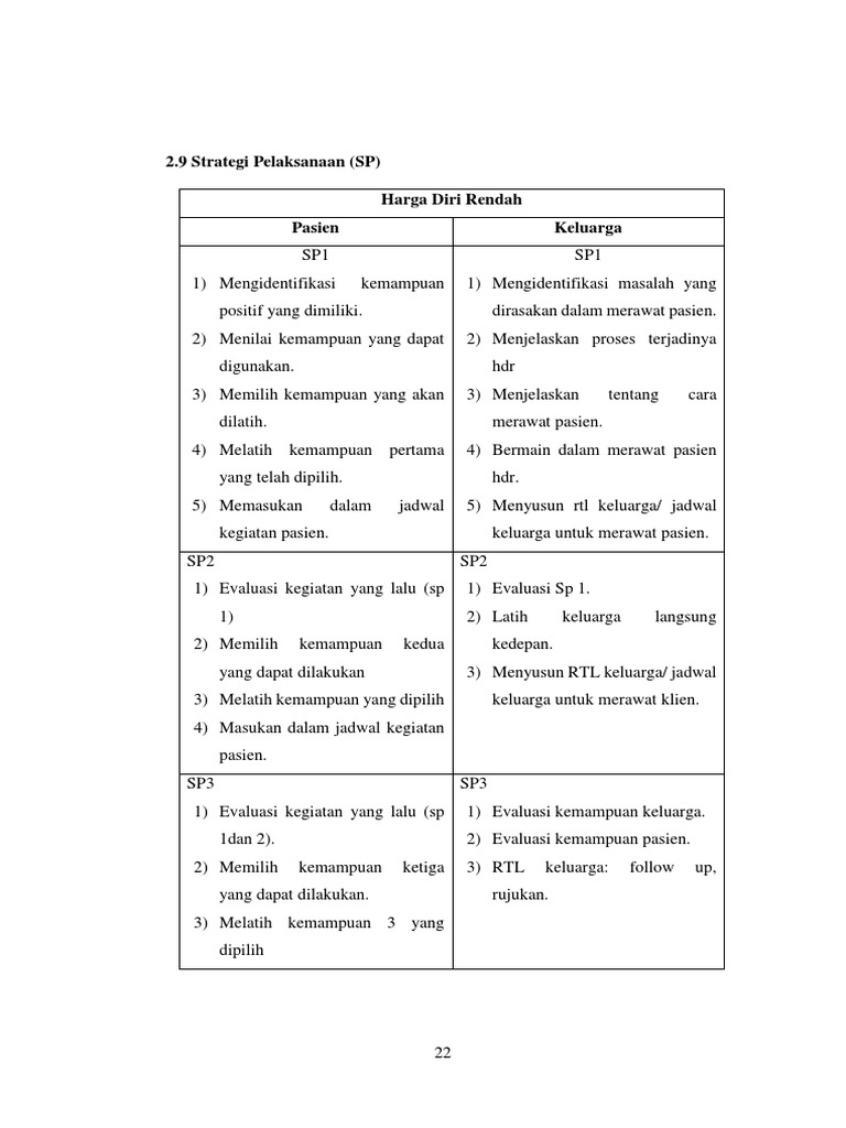 SP Harga Diri Rendah | PDF