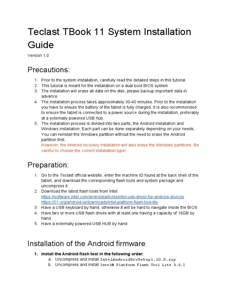 T Book 11 System Installation Guide | PDF | Installation (Computer ...