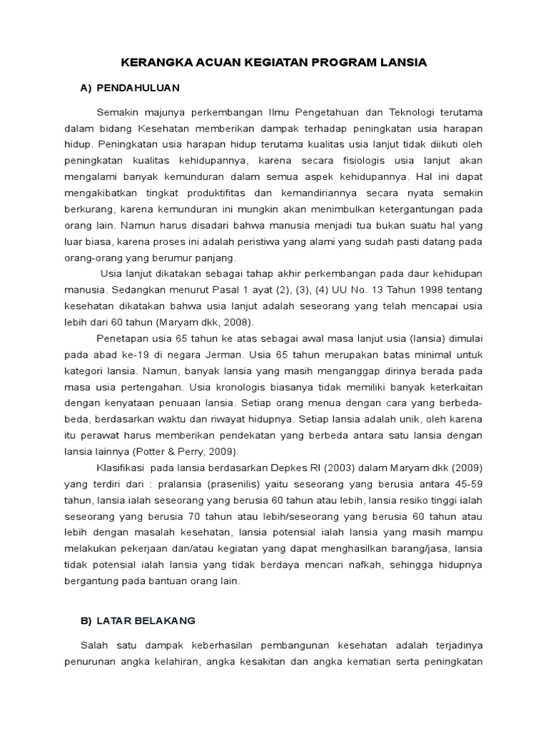 Kak Lansia Dengan Target | PDF | Pengembangan Diri