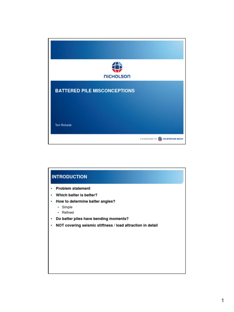 Battered Piles | PDF