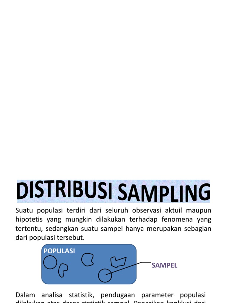 Distribusi SAmpling | PDF | Metode & Bahan Ajar