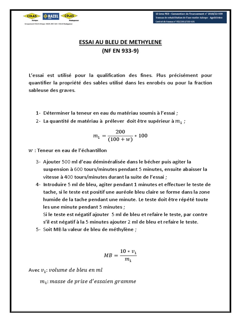 Norme Simplifié VBS NF en 933-9 | PDF