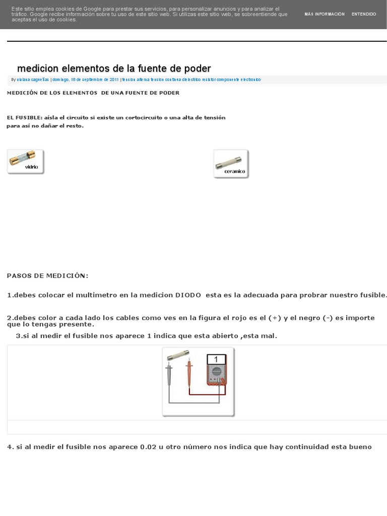 Medicion Elementos de La Fuente de Poder - MEDICIÓN ELEMENTOS DE LA FUENTE DE PODER | PDF ...