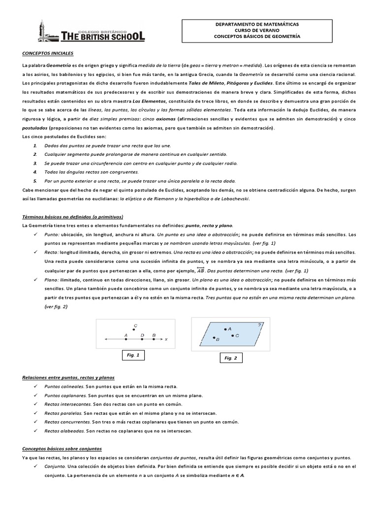 Conceptos Básicos de Geometría PDF | PDF | Conjunto (Matemáticas ...