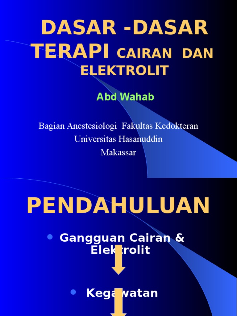Management Terapi Cairan