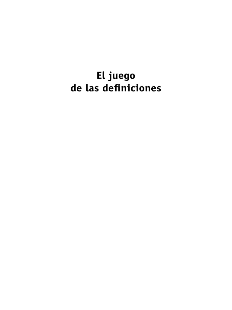 El Juego de Las Definiciones PDF | PDF | Amor | Homo Sapiens