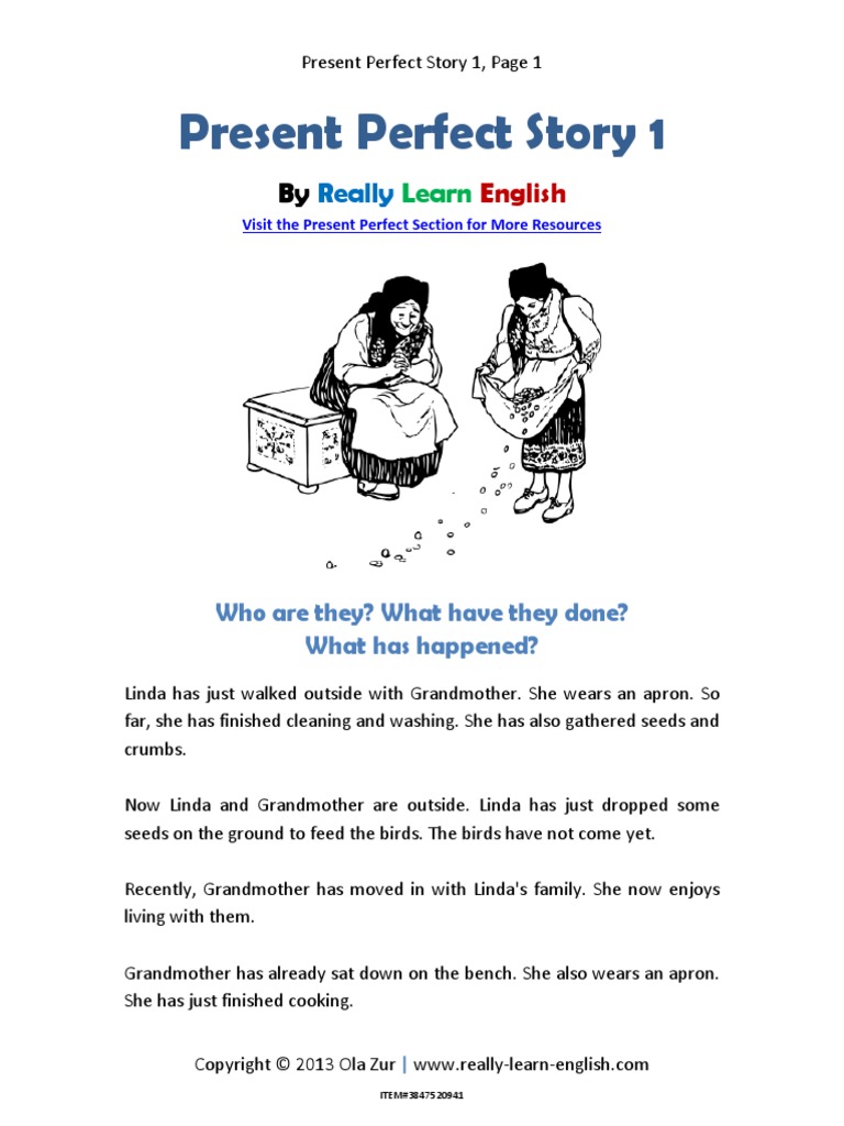 Present Perfect Story 1 | PDF | Question | Style (Fiction)