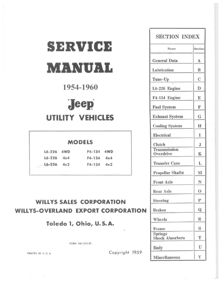 Willys Shop Manual | PDF