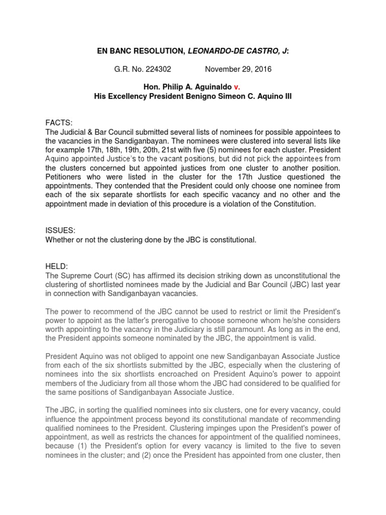 A - STAT - AGUINALDO v. AQUINO | PDF | Public Law | Constitutional Law