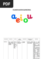 Planeacion Las Vocales | PDF | Educación de la primera infancia | Escritura