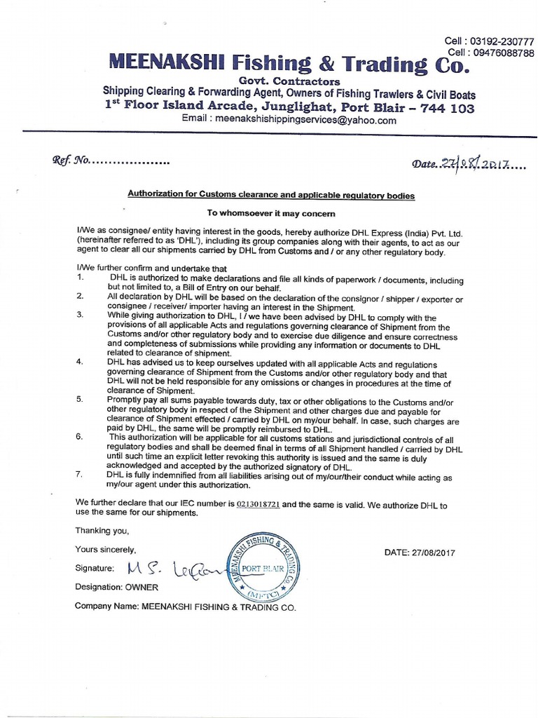 Authorization Letter SCAN | PDF