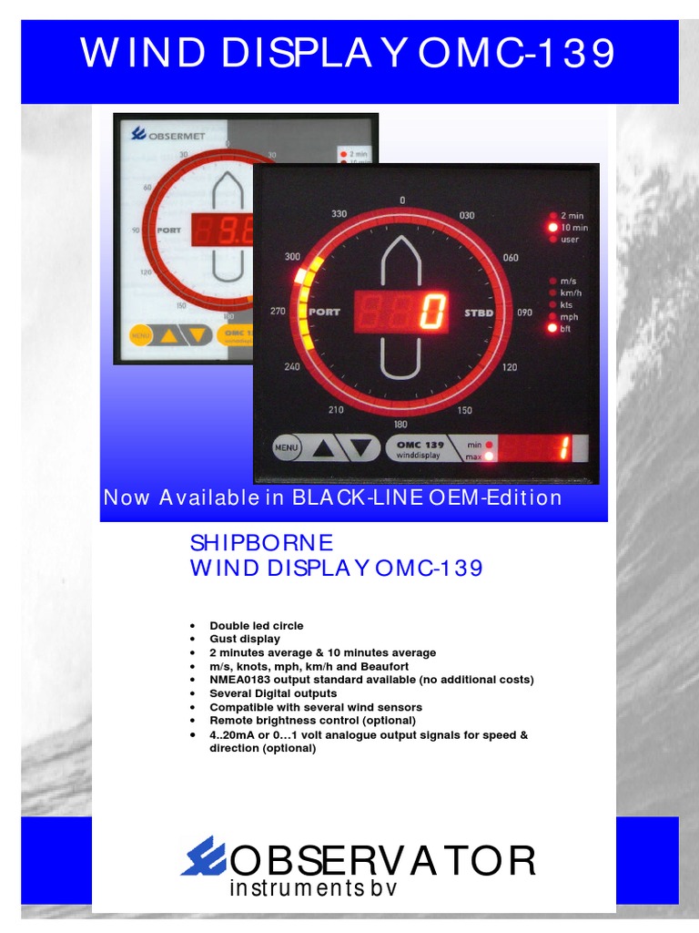 The Observator Wind Display OMC-139: A Shipborne Instrument for ...