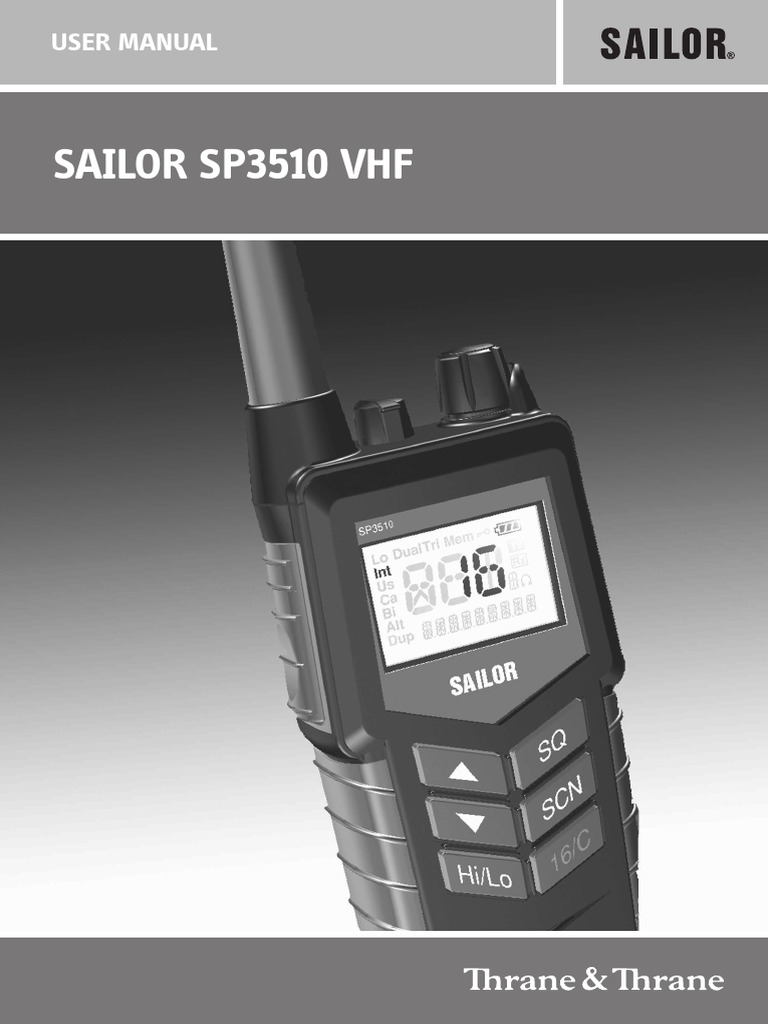 Sp3510 User Manual | PDF | Battery Charger | Radio Frequency