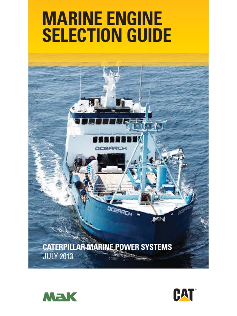 Marine Engine Selection Guide: Caterpillar Marine Power Systems | PDF