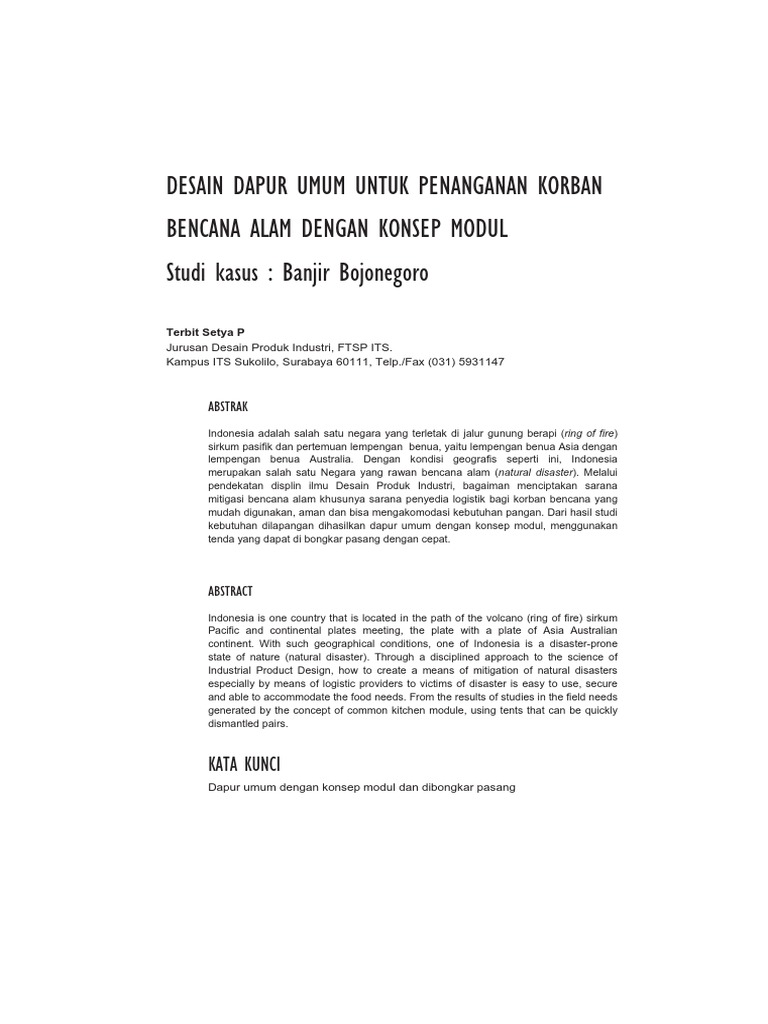 Modul Dapur Umum Lapangan Pdf