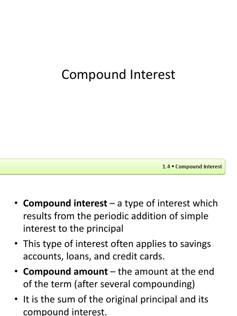 Compound Interest Principles and Examples | PDF | Compound Interest ...