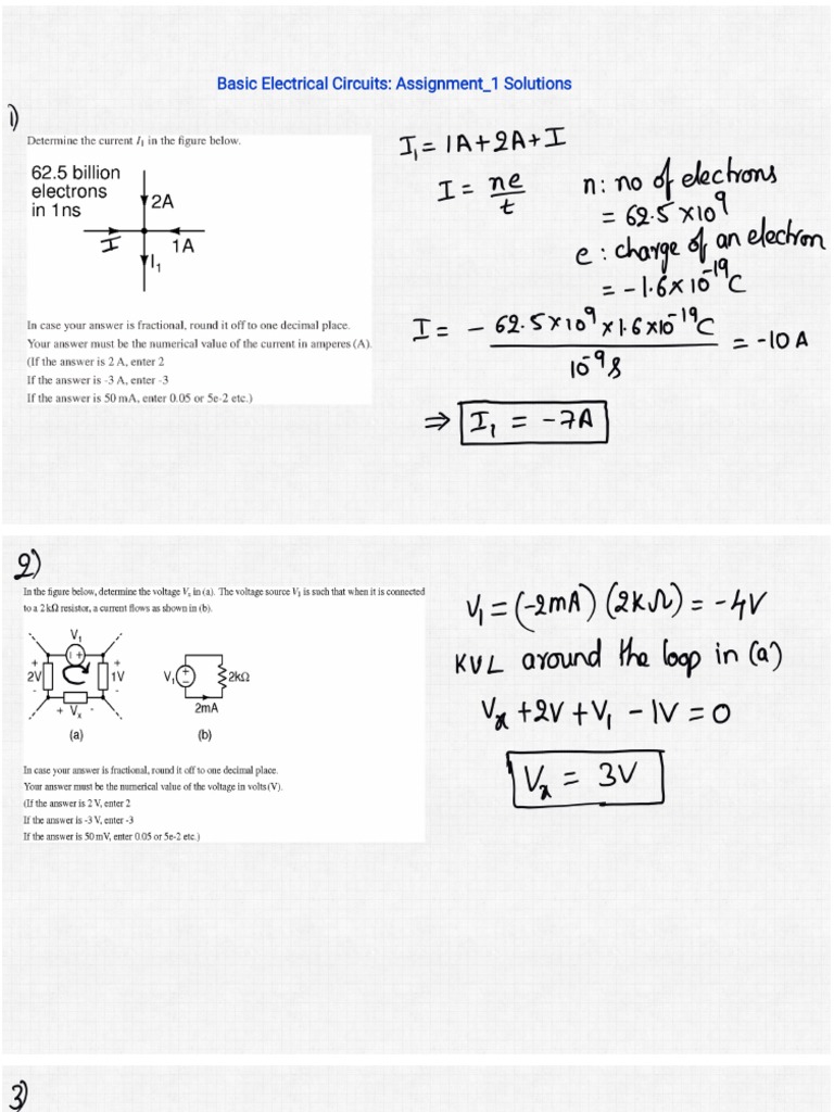 Solution To Nptel Basic Electrical Circuits | PDF