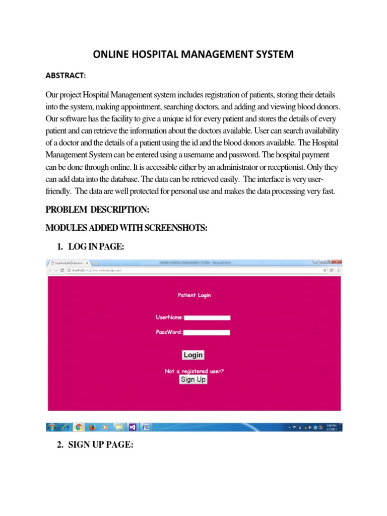Online Hospital Management System | PDF | Web Service | Language ...